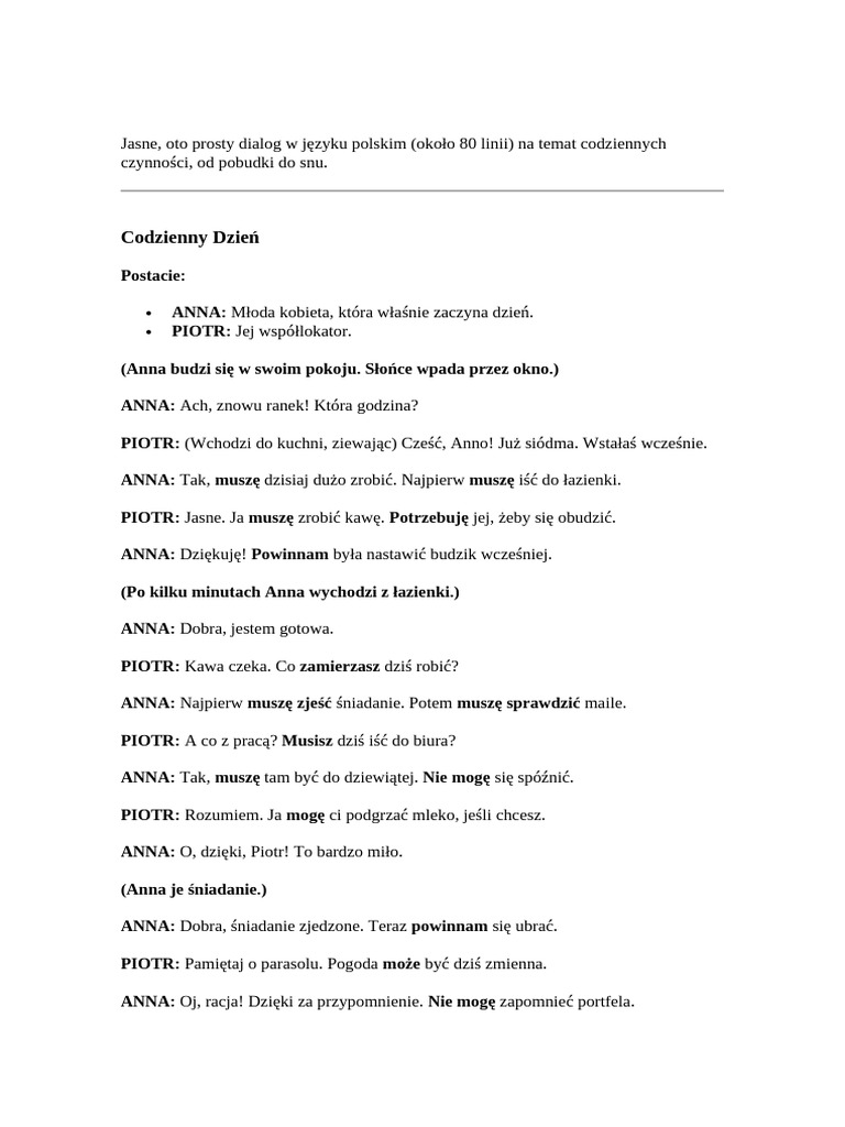 Polish Conversation | PDF