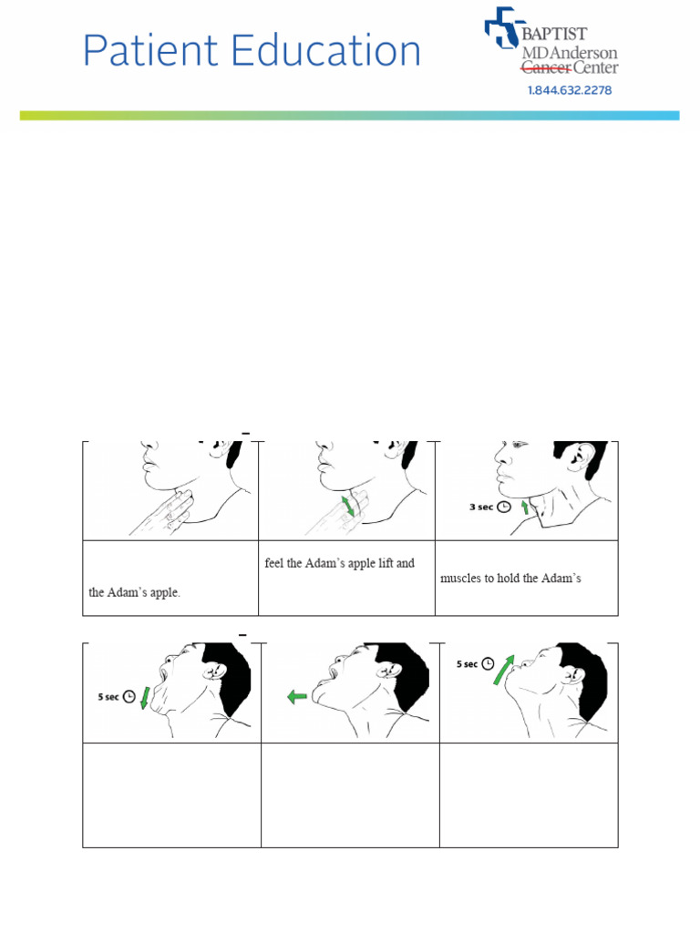 Dysphagia Swallowing Exercises Guide | PDF | Medical Specialties