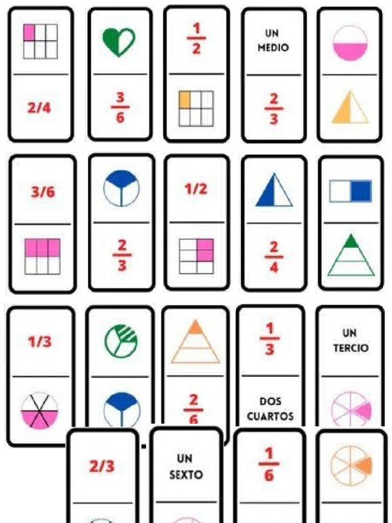 Dominó de Fracciones | PDF