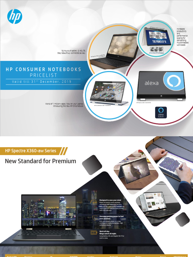HP Consumer Notebooks Price List 2019 | PDF | Laptop | Chromebook