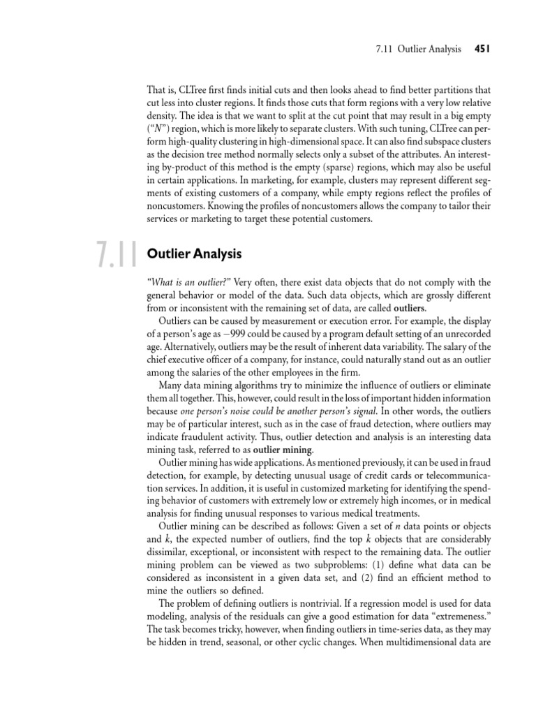 Outlier or Anomaly Detection | PDF | Outlier | Cluster Analysis