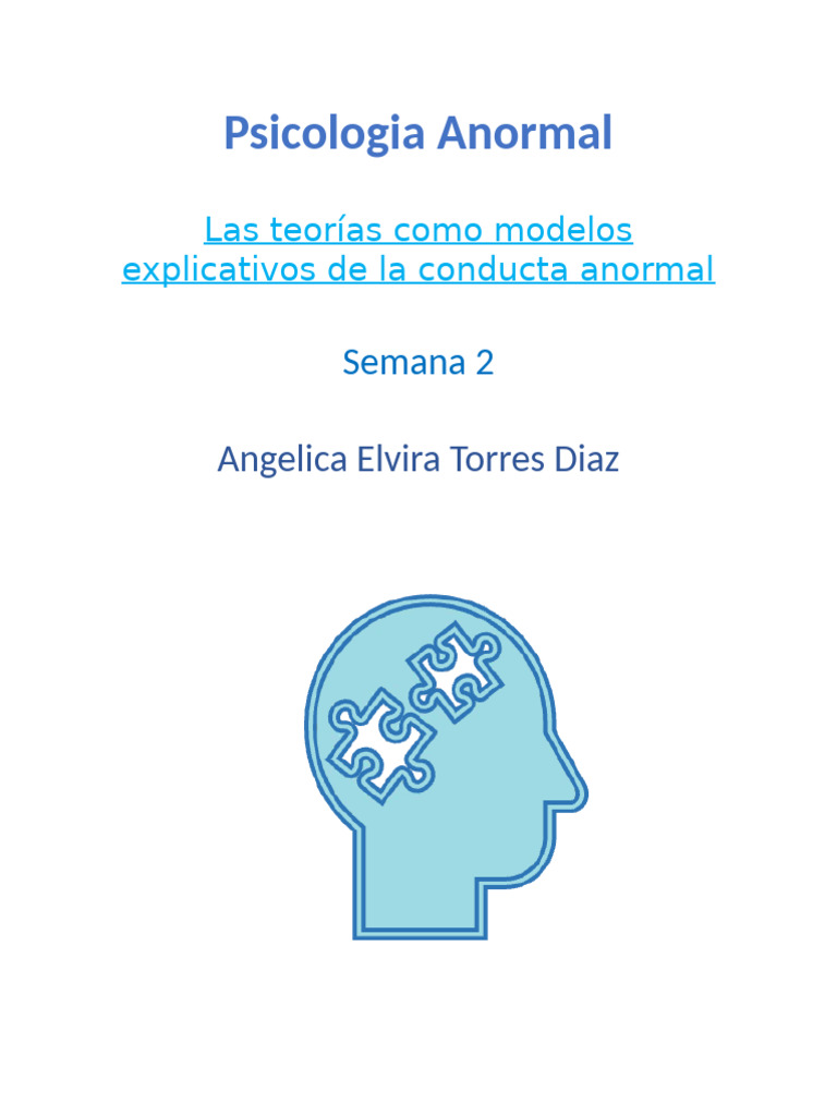 Las Teorías Como Modelos Explicativos de La Conducta Anormal | PDF