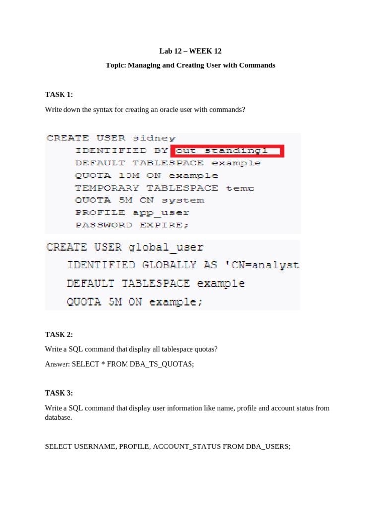 Lab 12 - Week 12- Solution | PDF