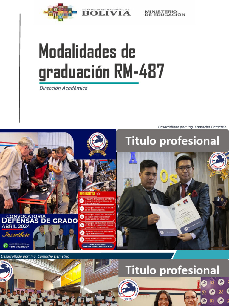 Tipos de Modalidades de Graduación - DMG-V5 | PDF | Iniciativa empresarial | Innovación