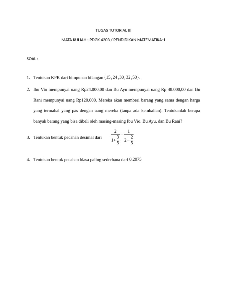 Tugas Tutorial III | PDF