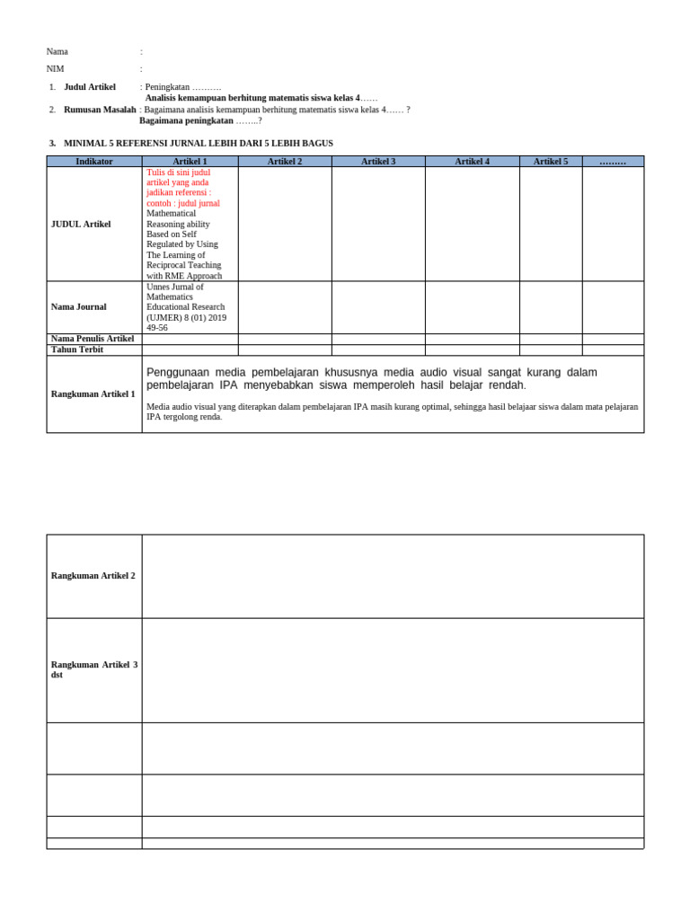 Format Tugas 1 | PDF