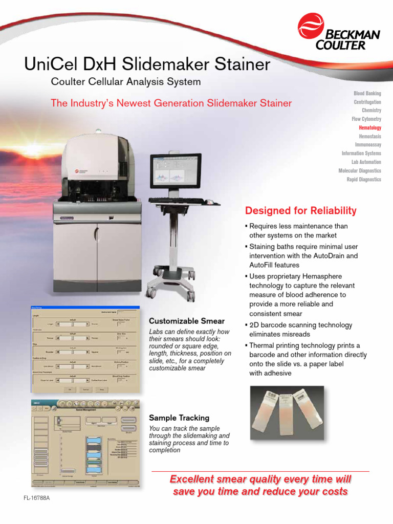 UniCel DxH Slidemaker Stainer Overview | PDF