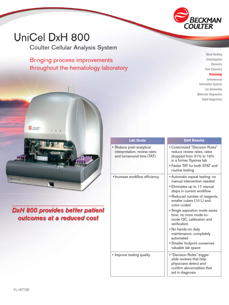 2012 Hematologi DXH 800 | PDF | Clinical Medicine | Medical Specialties