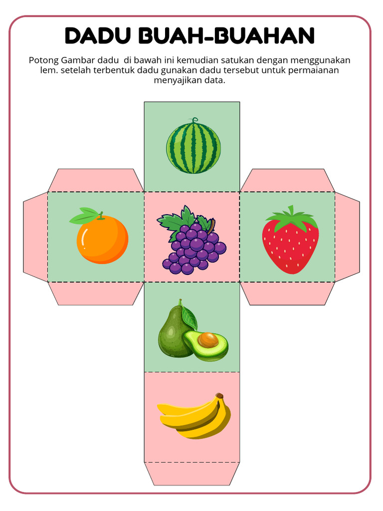 Aktivitas Dadu Buah untuk Matematika | PDF