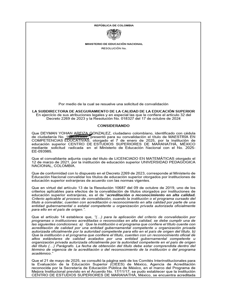 Cesuma Convalidación | PDF | Colombia