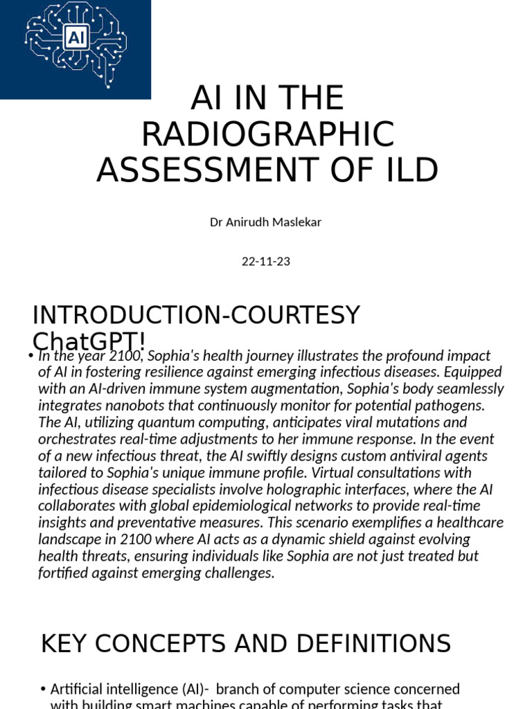 AI IN THE RADIOGRAPHIC ASSESSMENT OF ILD | PDF | Medical Imaging ...