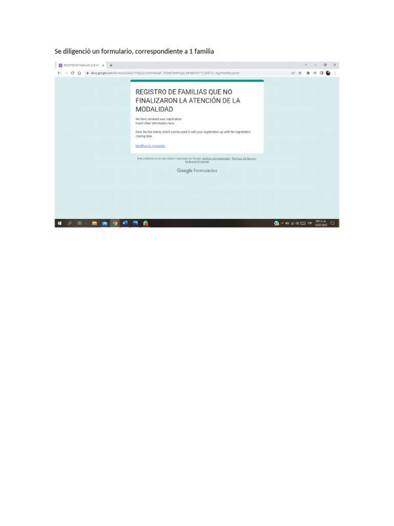 Formulario Desistimiento | PDF