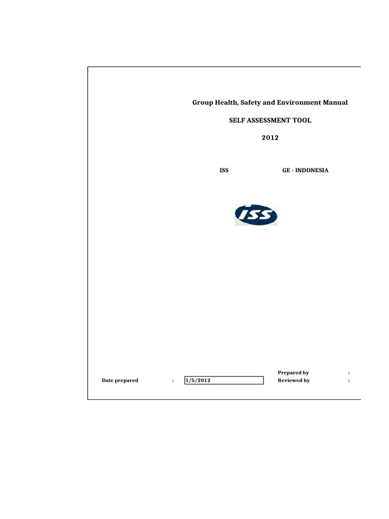 HSE and CR Status Self Assessment For QHSES - 2012 Last Updated | PDF ...