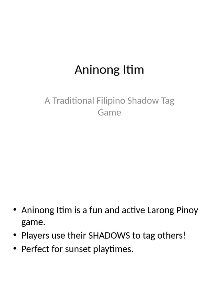 Aninong Itim Presentation | PDF