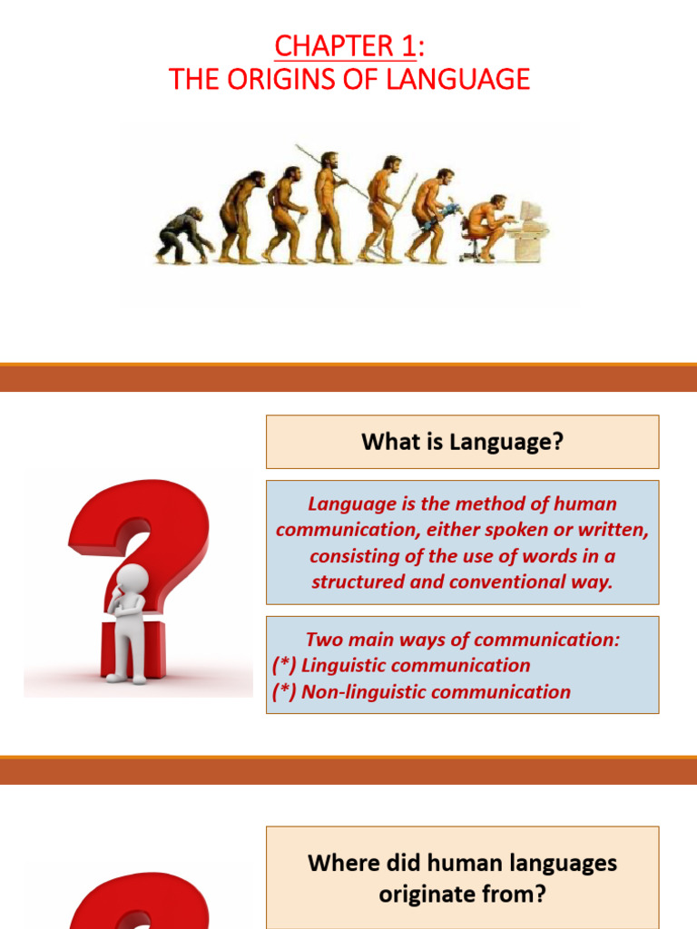 Origins of Human Language Explained | PDF | Linguistics | Human ...