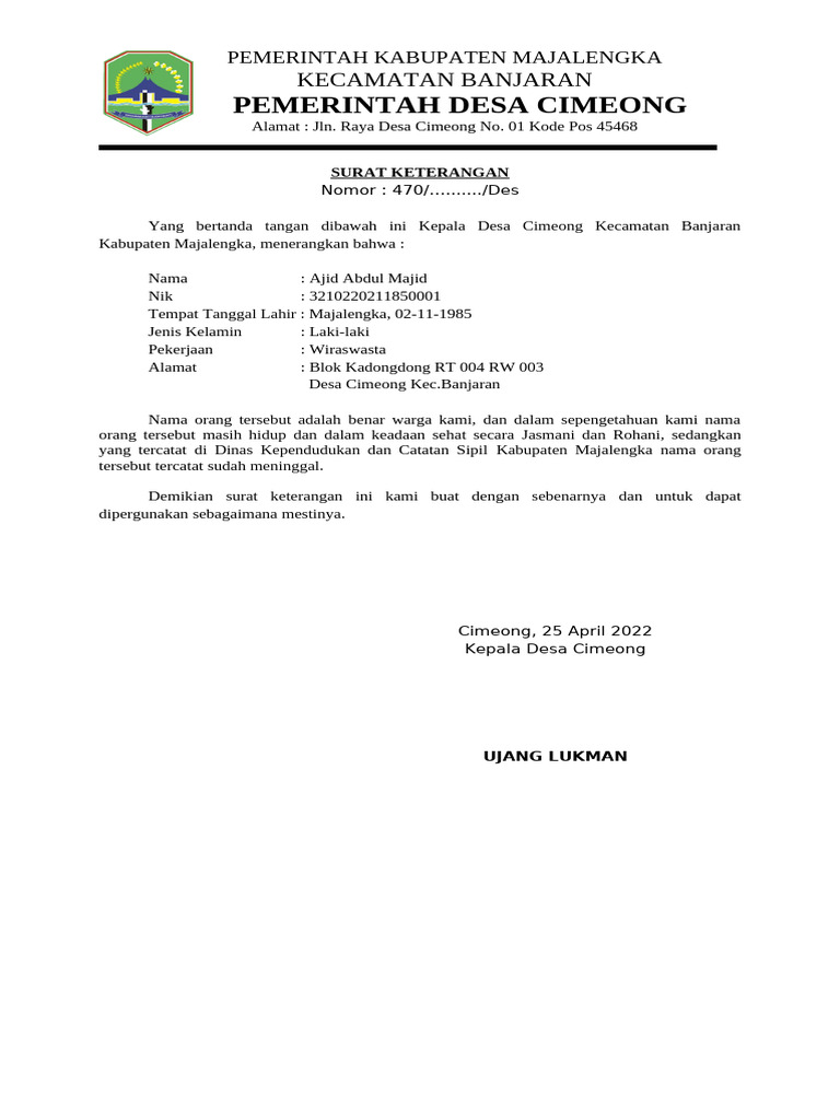 Ket Beda Nama2 | PDF