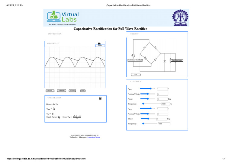 Capacitative Rectification-Full Wave Rectifier | PDF | Rectifier ...