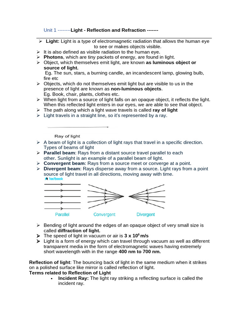 CLASS 10 Light Reflection | PDF | Reflection (Physics) | Light