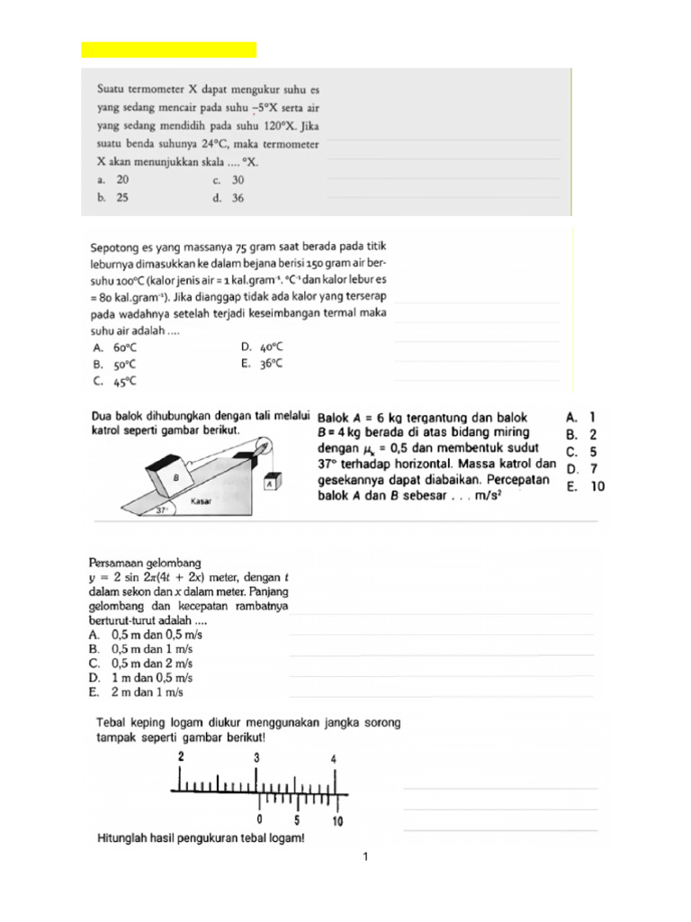 Latihan Soal Kelas Xii | PDF