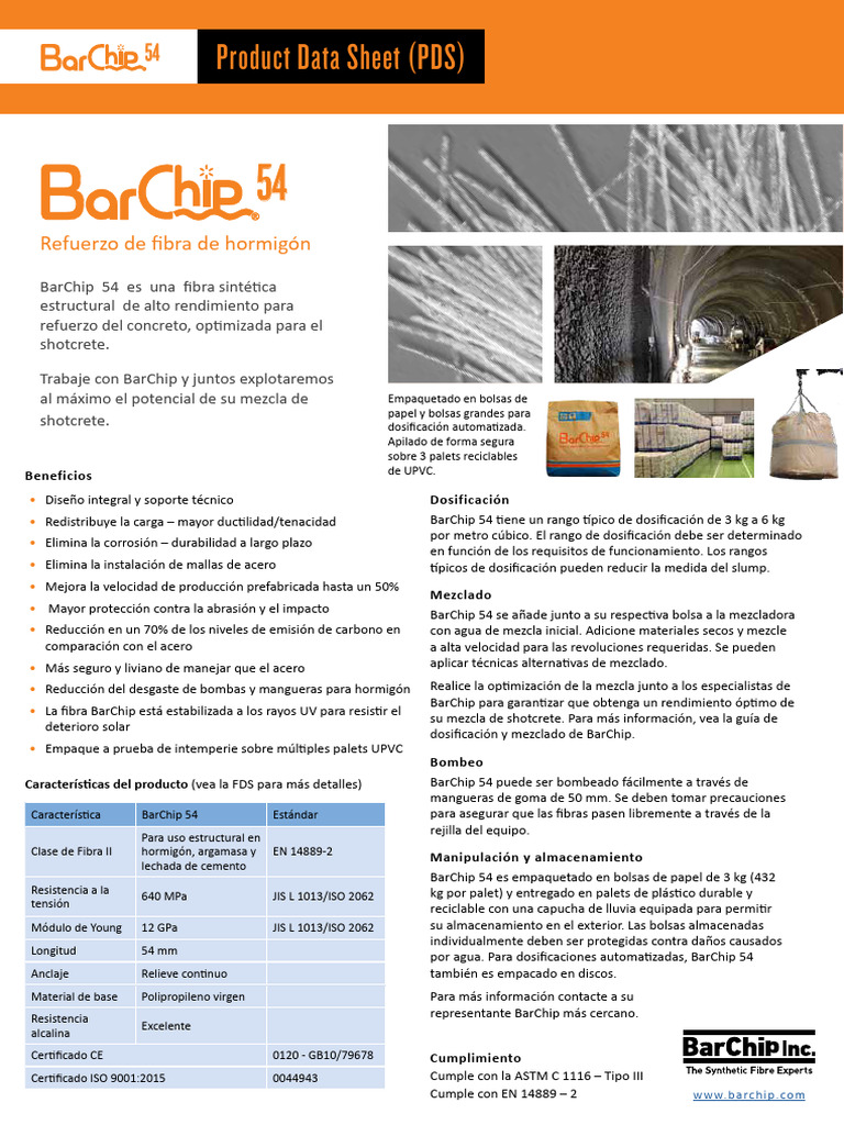 PDS BarChip54 2019 2 SPA Email | PDF | Hormigón | Acero