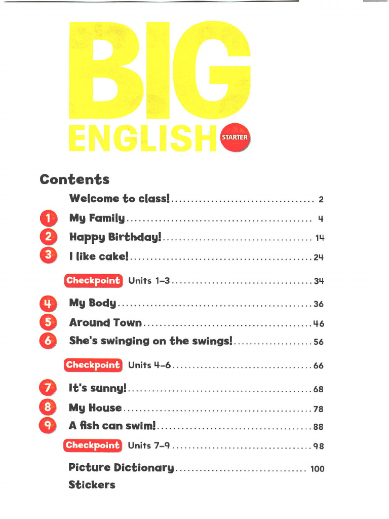 Big English Starter Activity Book | PDF