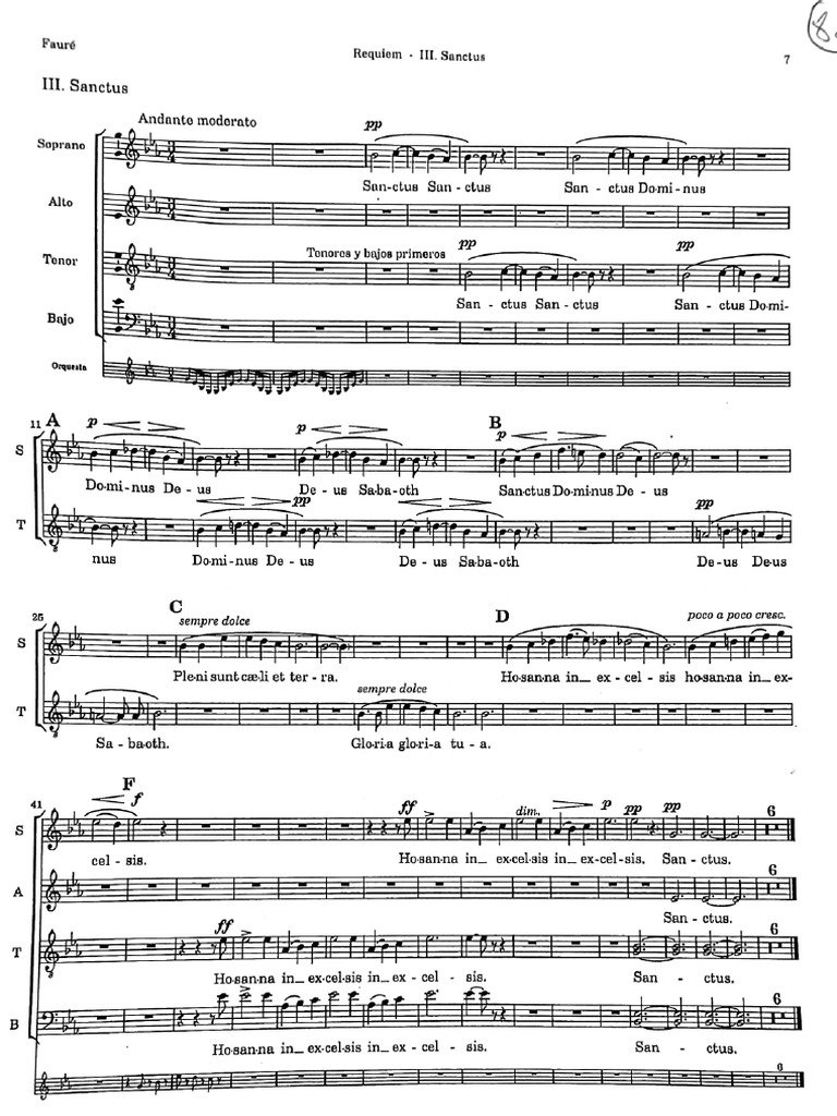 Sanctus - Faure | PDF