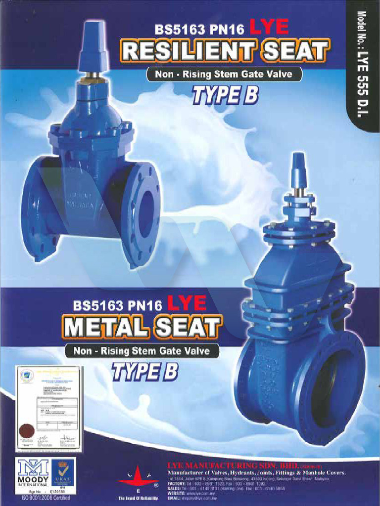 Lye Resilient Seat Gate Valve Catalog by Heap Wah Barakah (W) | PDF