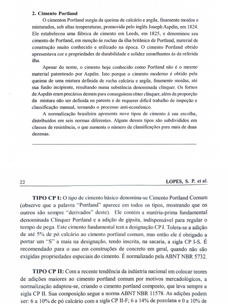 Tipos de Cimento | PDF
