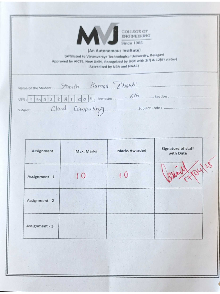 CC Assignment 01 | PDF