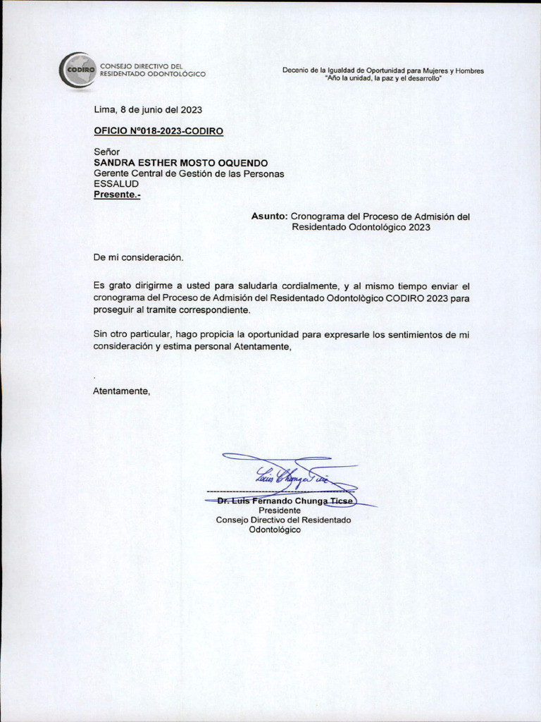 Oficio 018 2023 Codiro | PDF | Gobierno