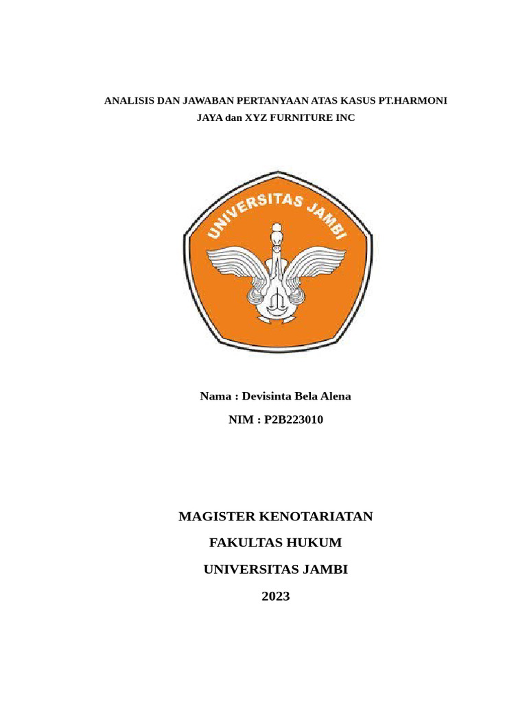 Analisis Dan Jawaban Devi Sinta Bela Alena | PDF