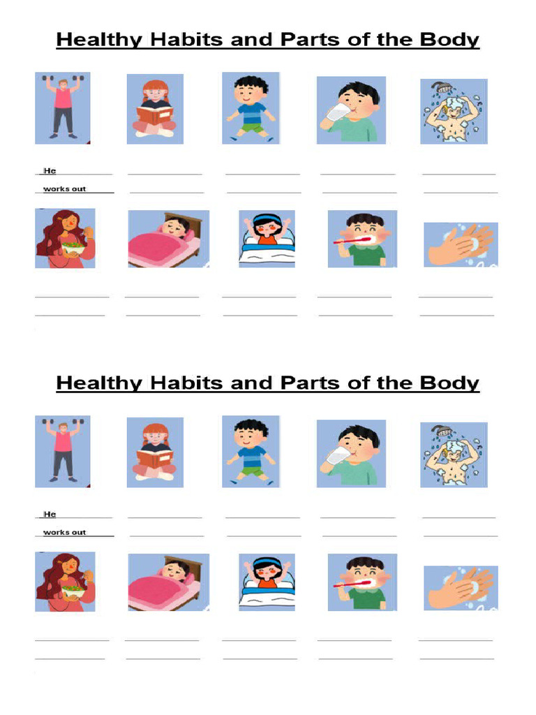 healthy worksheets | PDF