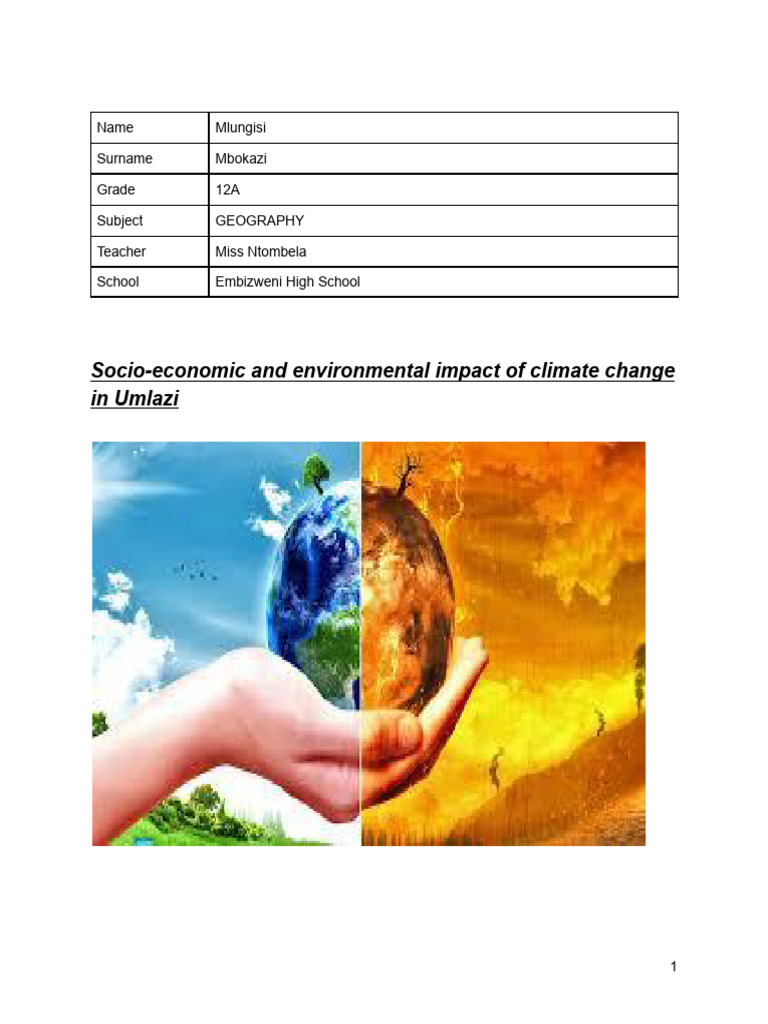 Climate Change Impact in Umlazi | PDF | Flood | Climate Resilience