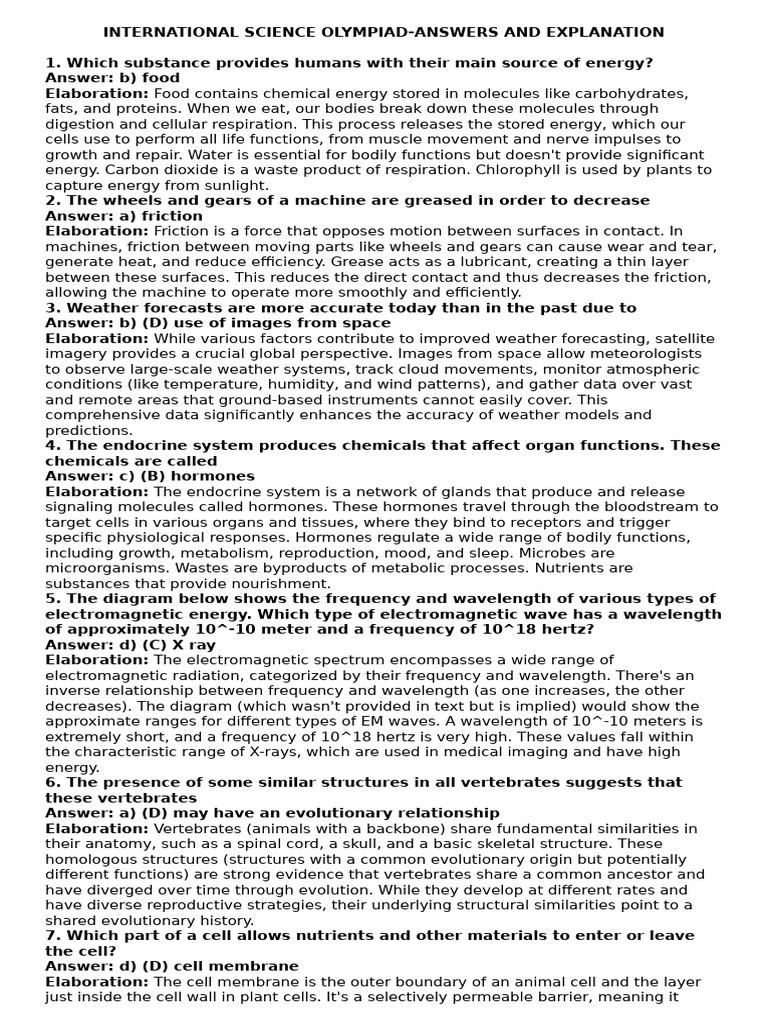 9th-Reviewer-Answer-Explanation-International Science Olympiad-Answers ...