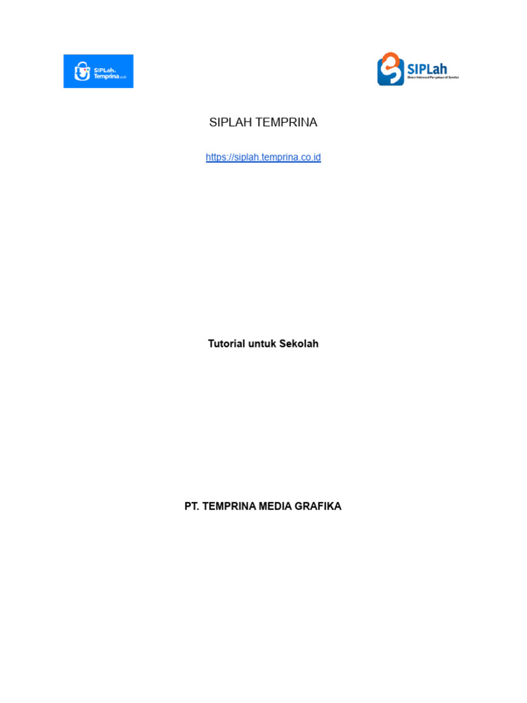 Tutorial Sekolah Untuk Pembelian Di Siplah Temprina v2.3 | PDF