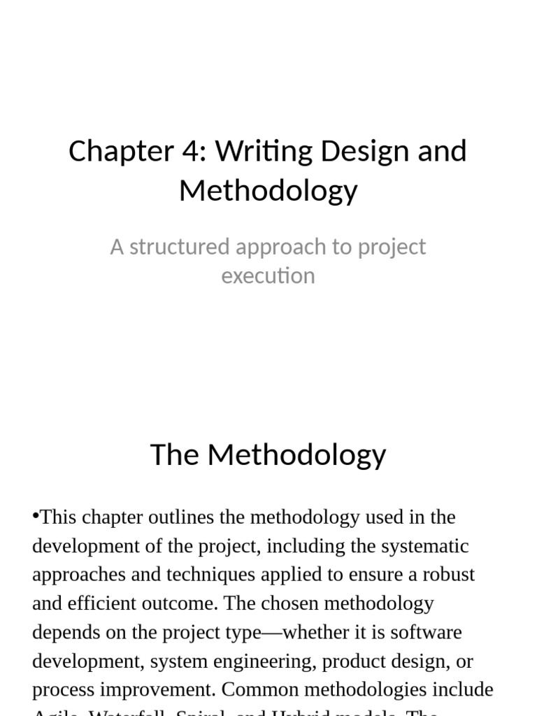 Chapter4 Writing Design and Methodology | PDF