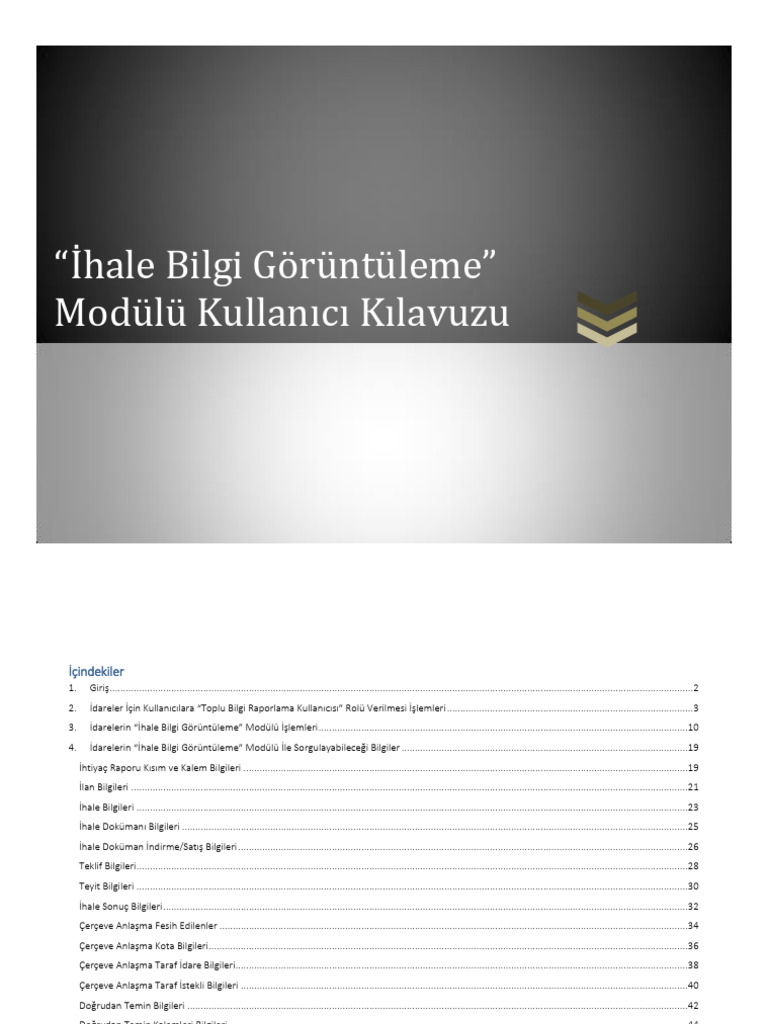 Kilavuz IhaleBilgiGoruntuleme | PDF