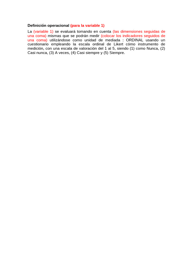 Definición Operacional | PDF