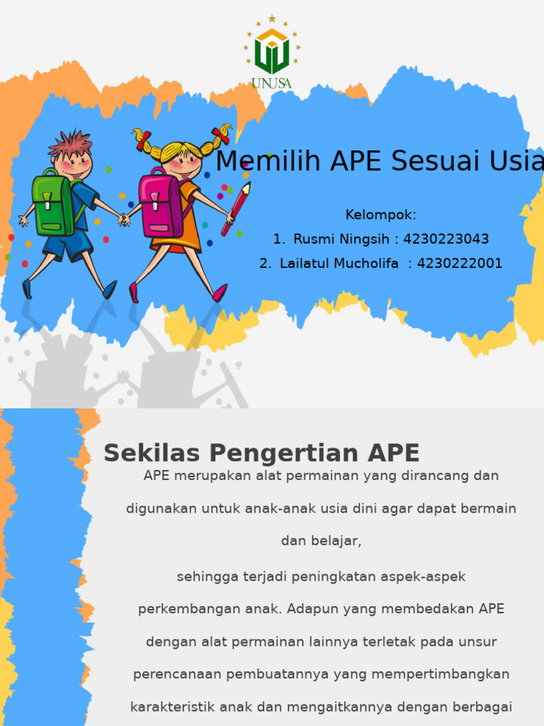 Memilih APE Sesuai Usia | PDF