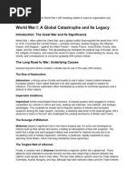 History of World War I: Causes & Key Figures | PDF | History