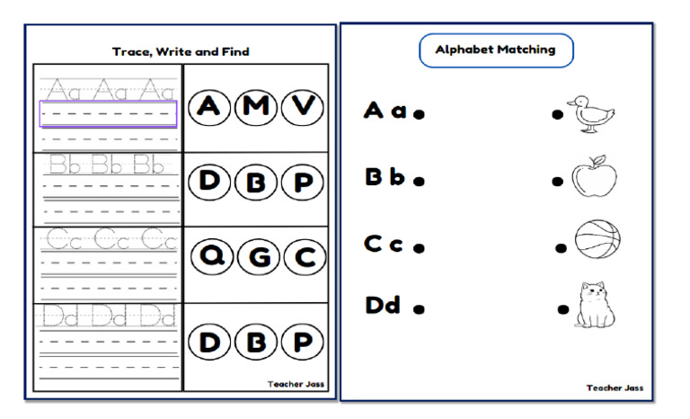 Letters Aa To DD Worksheet | PDF