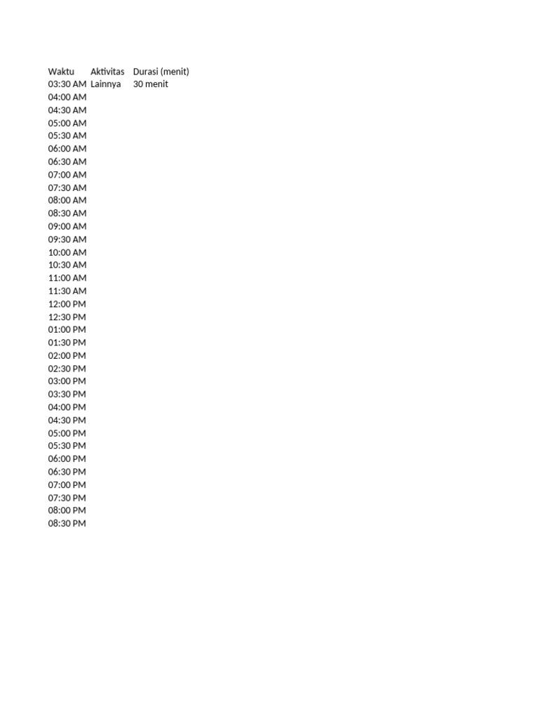 Template Time Blocking | PDF
