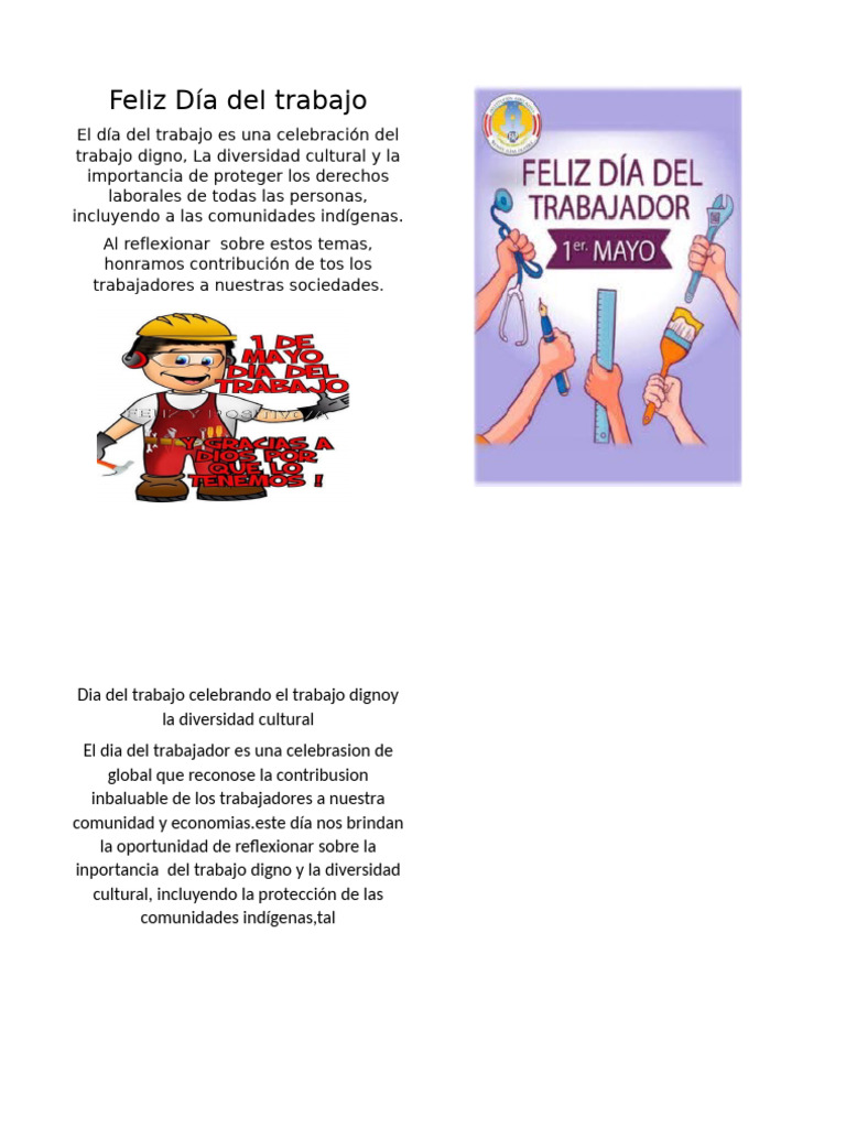 Celebración del Día del Trabajo 2023 | PDF