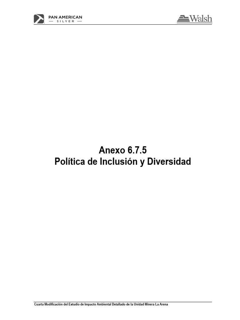 Anexo 5 Política de Inclusión y Diversidad | PDF | Inclusión (Educación) | Comportamiento