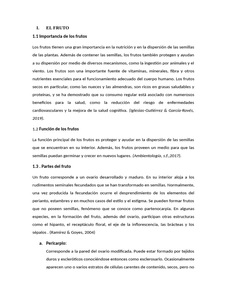 Formación y partes del fruto | PDF | Flores | Reproducción de plantas
