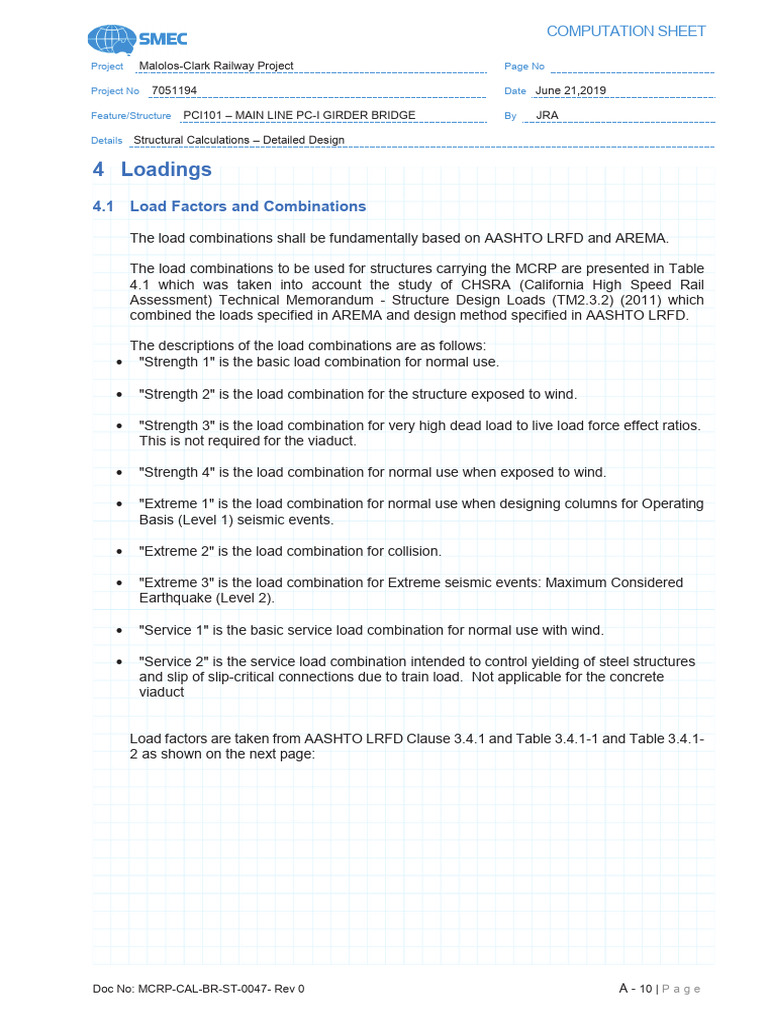 Loading Factor Combinations | PDF | Mechanical Engineering | Civil Engineering