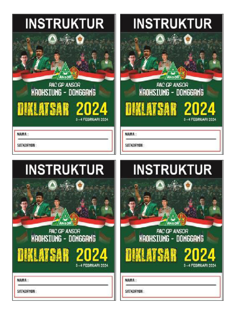 pengenal instruktur BANSER | PDF