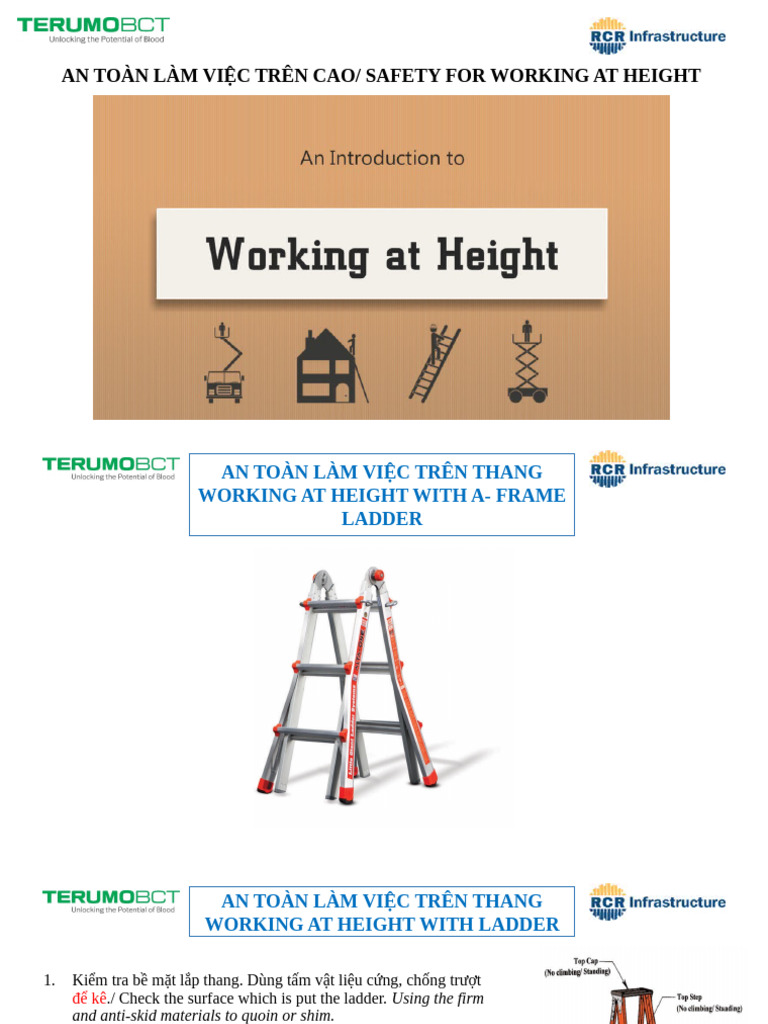 RCR-TRM - Training Working at Height - A - Frame Ladder | PDF