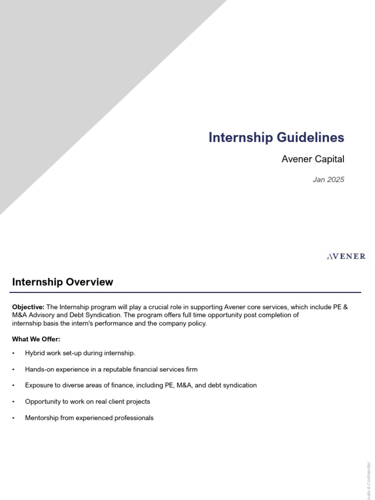 Internship Assignment Guidelines 11122024v1 | PDF | Business | Economies
