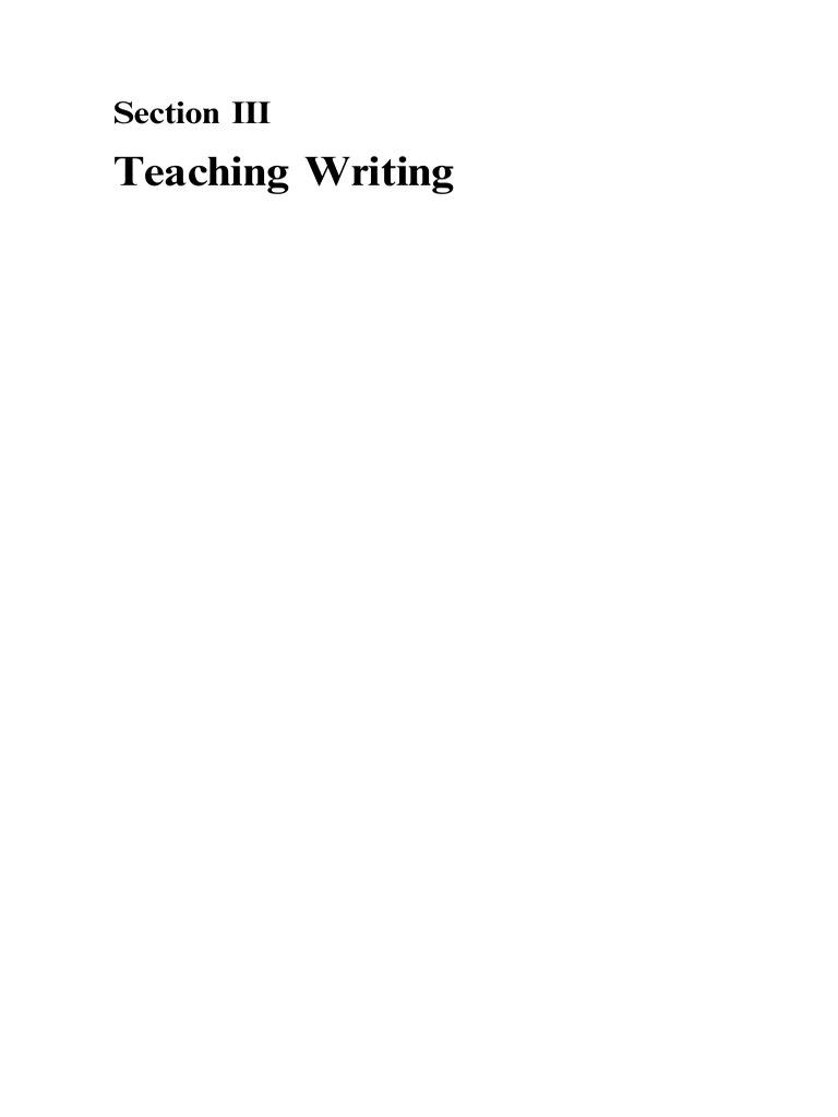 Teaching Writing | PDF | Learning | Teachers